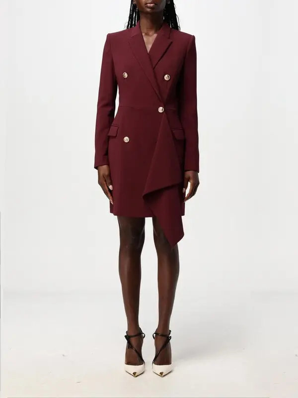 what color shoes can i wear with a burgundy dress ELISABETTA FRANCHI AB82457E2 EA4 MERLOT WOMAN Dress