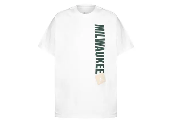 JORDAN Nba Milwaukee Bucks T-shirt - White