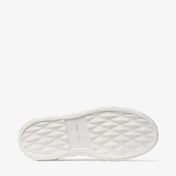 JIMMY CHOO Diamond Maxi Latte Nappa Leather Pearl Trainers - Latte Mix