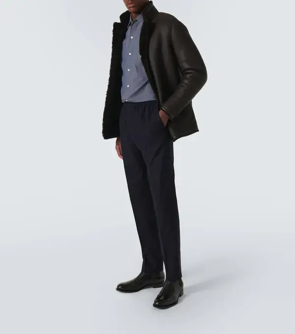 Loro Piana Jan Wool And Cashmere Straight Pants