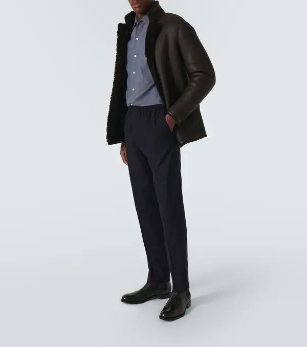 Loro Piana Jan Wool And Cashmere Straight Pants