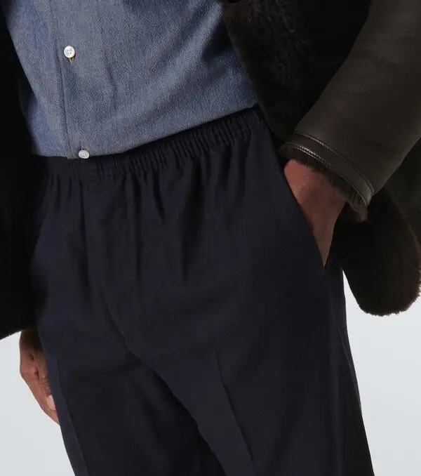 Loro Piana Jan Wool And Cashmere Straight Pants