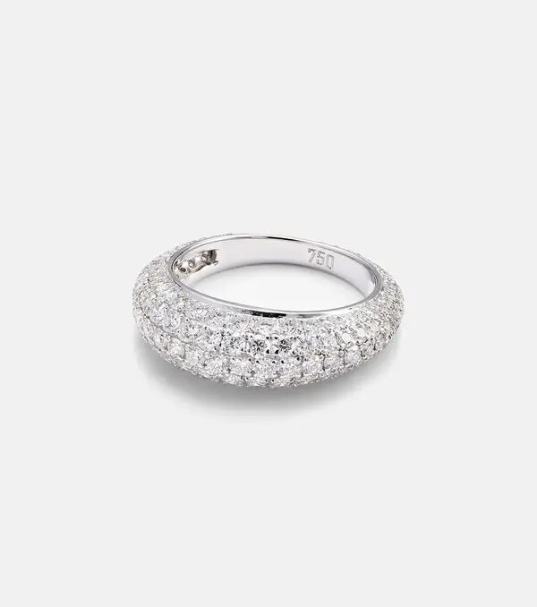 KAMYEN Diamond Disco White Gold Ring - Silver