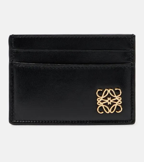 Loewe Puffer Anagram Leather Card Holder - Black