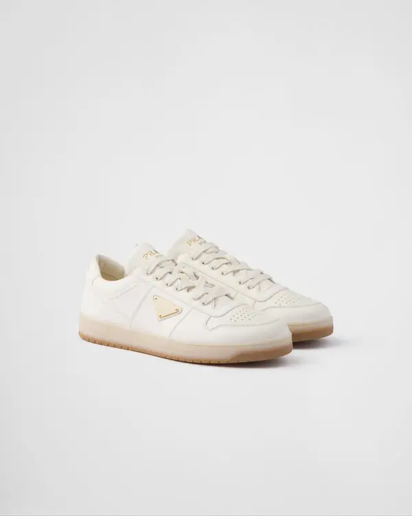 Prada Downtown Nappa Leather Sneakers - Neutral