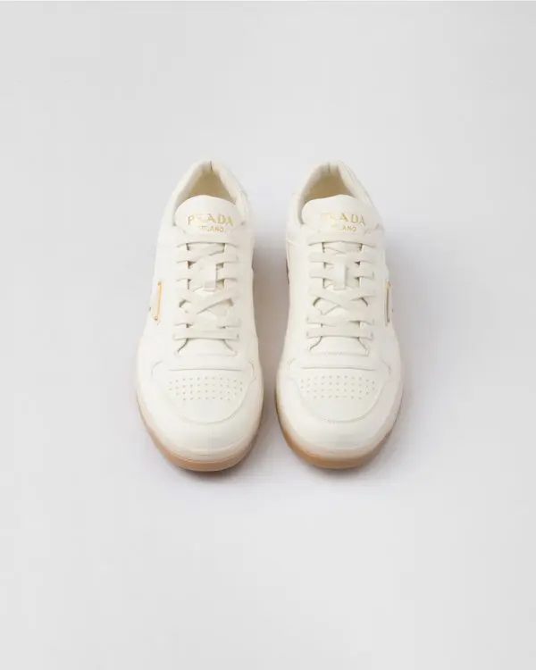 Prada Downtown Nappa Leather Sneakers - Neutral
