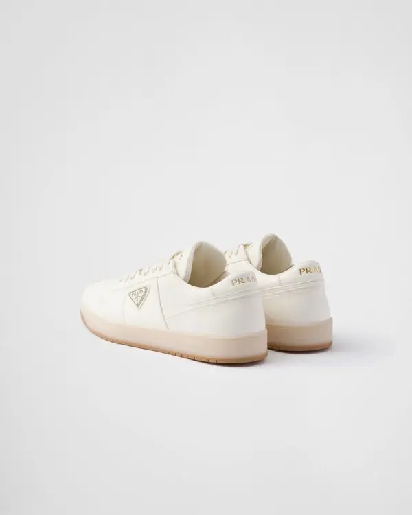 Prada Downtown Nappa Leather Sneakers - Neutral