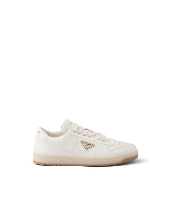 Prada Downtown Nappa Leather Sneakers - Neutral