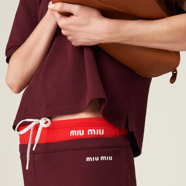 Miu Miu Cotton Piqué Pencil Skirt