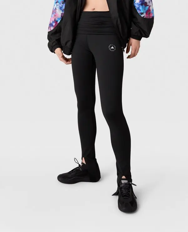 Stella McCartney Truestrength Split Cuff Yoga Leggings - Black