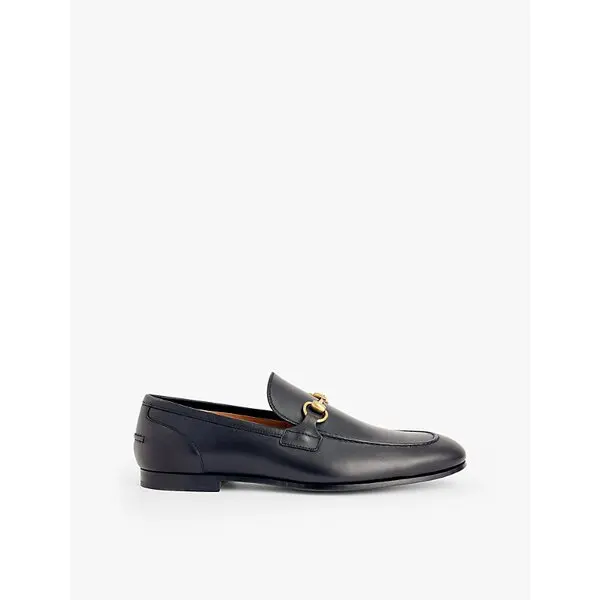 Gucci Jordaan Horsebit-embellished Leather Loafers - Nero