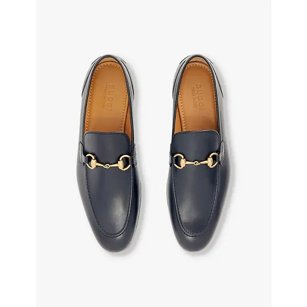 Gucci Jordaan Horsebit-embellished Leather Loafers - Nero