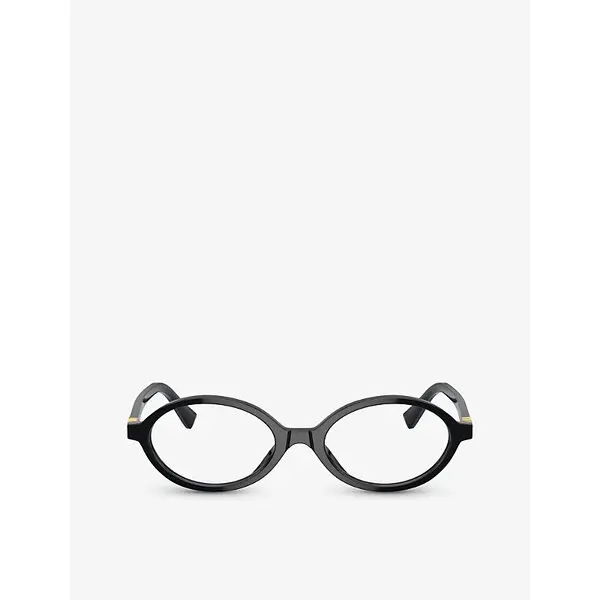 Miu Miu Oval-frame Acetate Eyeglasses - Black