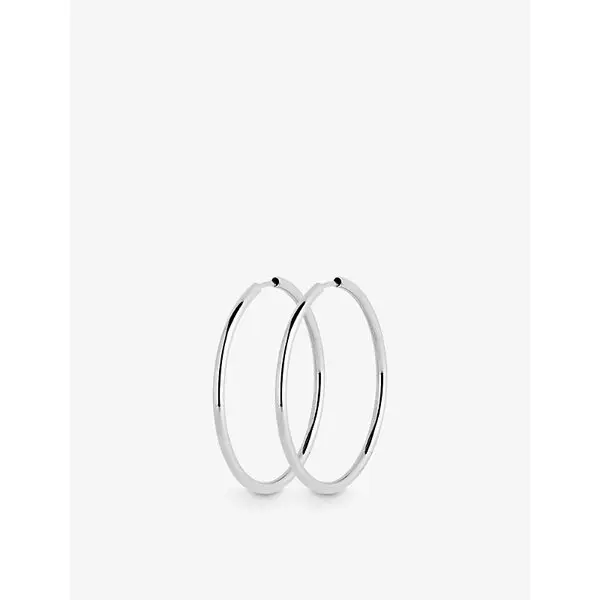 MARIA BLACK Senorita 35 Rhodium-plated Hoop Earrings - Silver Hp
