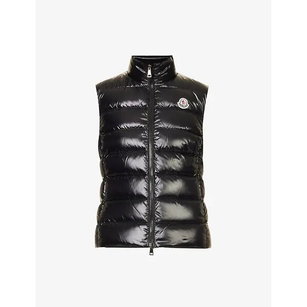 Moncler Ghany Padded Shell-Down Gilet Black Editorialist