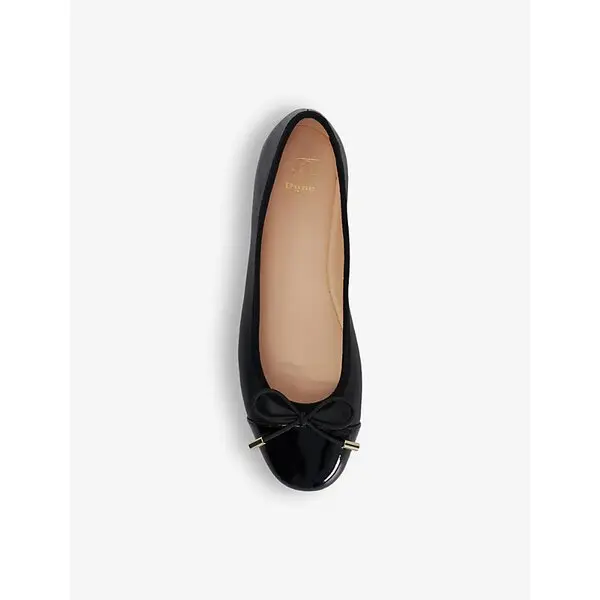 DUNE Leather Pumps With Bow Detailing - Black Leather