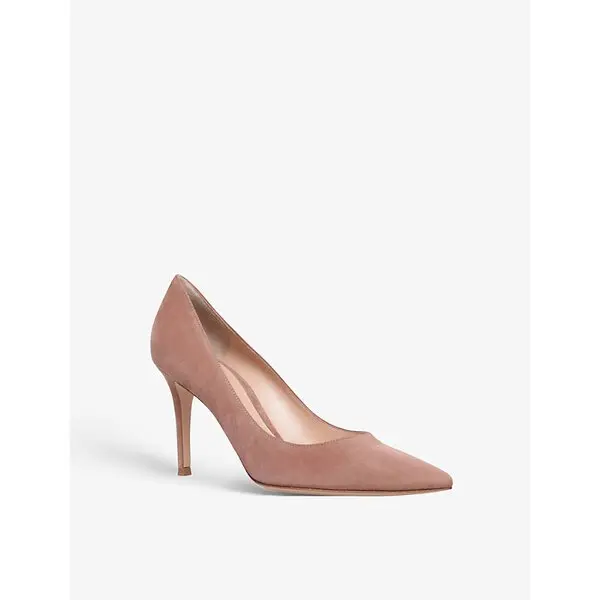 GIANVITO ROSSI Pointed-toe Suede Court Heels
