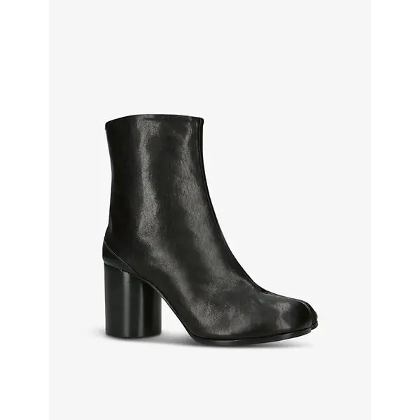 MAISON MARGIELA Tabi 80 Split-toe Block-heel Leather Ankle Boots