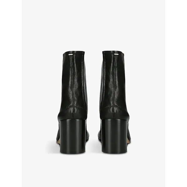 MAISON MARGIELA Tabi 80 Split-toe Block-heel Leather Ankle Boots
