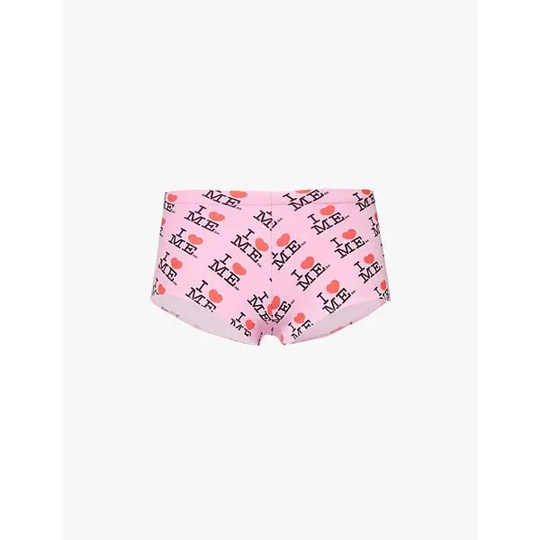 パンツ Ashley Williams shorts PINK Ashley Williams I Heart Me Elasticated-Waist Cotton-Blend Jersey