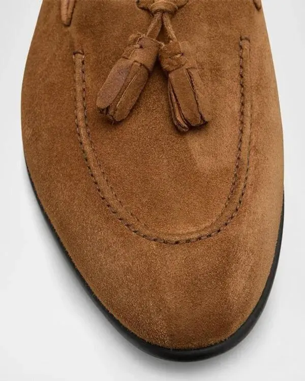 Brioni York Suede Tassel Loafers - Brown