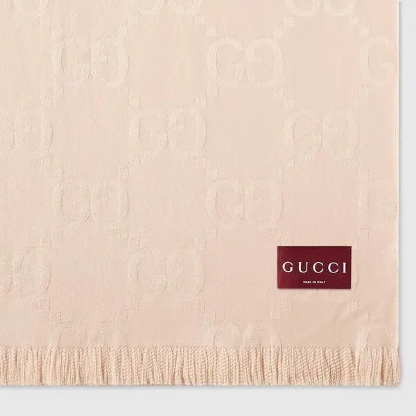 Gucci Gg Wool And Silk Blanket