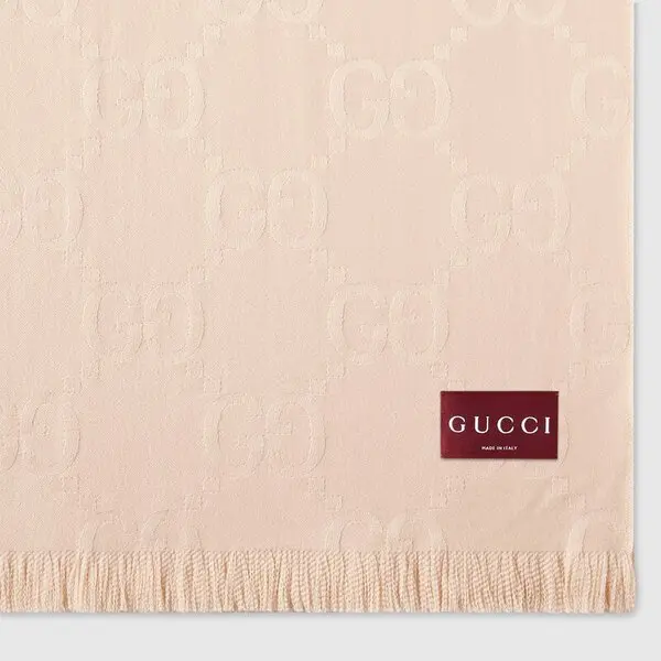 Gucci Gg Wool And Silk Blanket