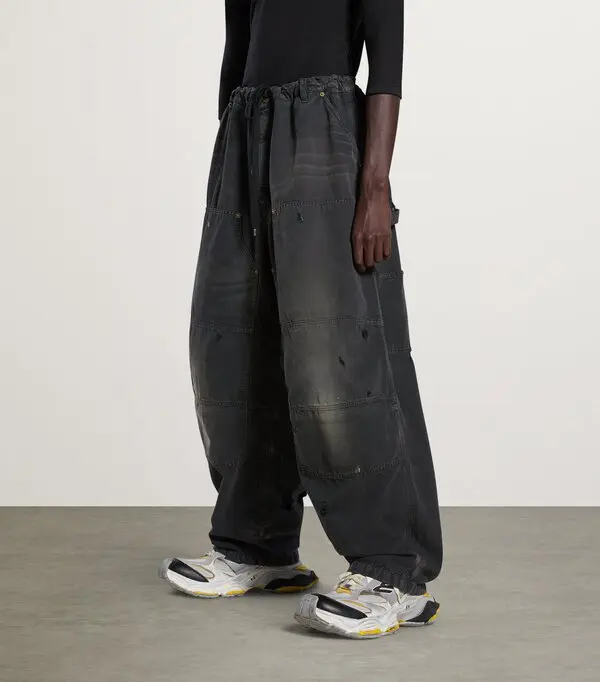 Balenciaga Double Knee Trousers - Black | Editorialist