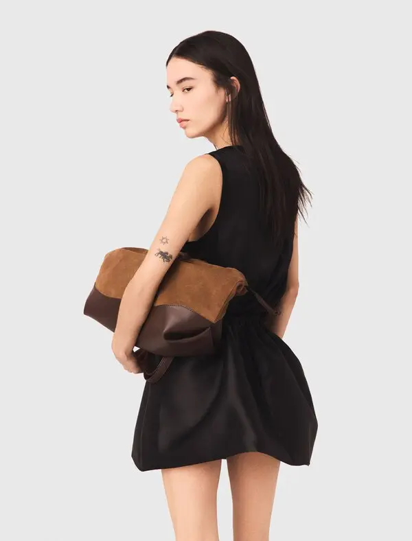 Maje Silk Sleeveless Round Neck Tank Top - Black