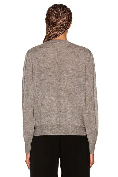 THE ROW Battersea Cashmere Cardigan - Medium Grey