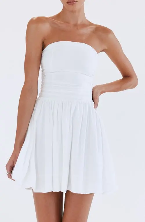 Princess Polly Rashida Strapless Mini Dress - White