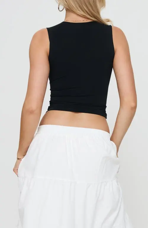 Princess Polly Zoe Crop Tank - Black