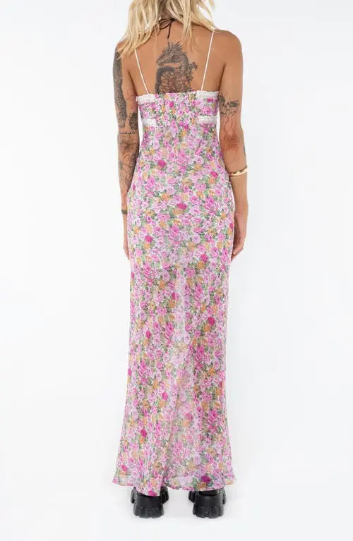 chinese dress ladies Emily Maxi Dress Pink Floral main image 1