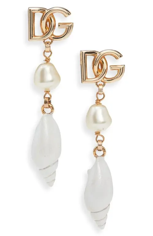 Dolce & Gabbana Dg Shell Drop Earrings - Zoo00 Oro
