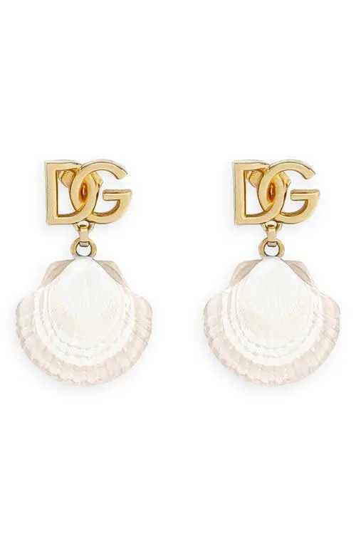Dolce & Gabbana Shell Drop Earrings - Zoo00 Oro