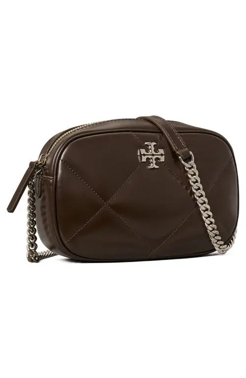 Tory Burch Kira Diamond Quilted Leather Camera Bag - Cocoa