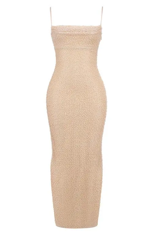 House Of CB Calla Pearl-embellished Maxi Dress - Silver Pearl