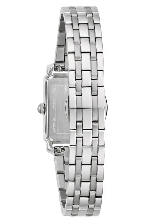 Bulova Sutton Diamond Mother-of-pearl Bracelet Watch - Silver-tone