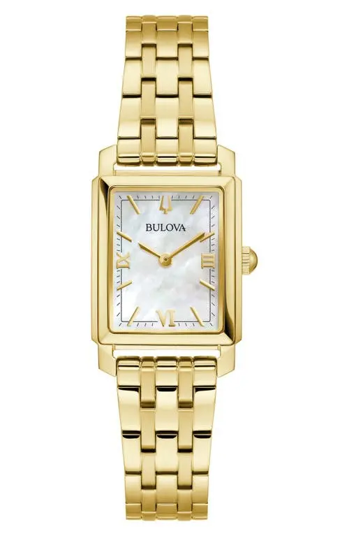 Bulova Sutton Mother-of-pearl Bracelet Watch - Goldone