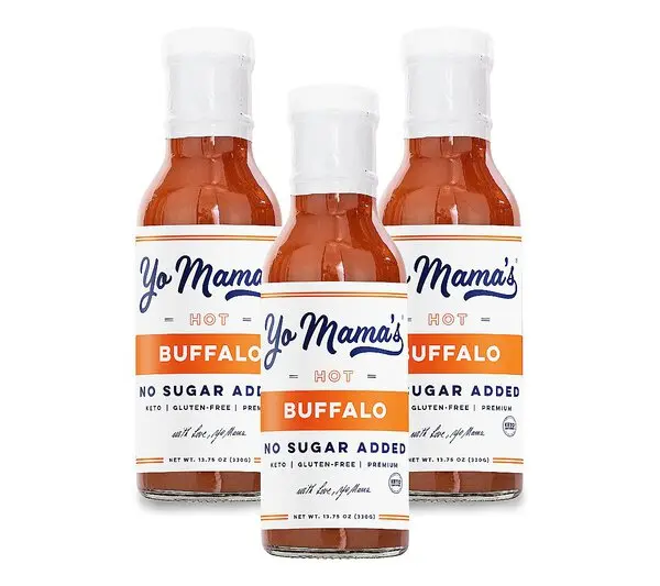 YO MAMA'S FOODS Yo Mama's 13.75oz Bottles Of Hot Buffalo Sa Uce - One-color
