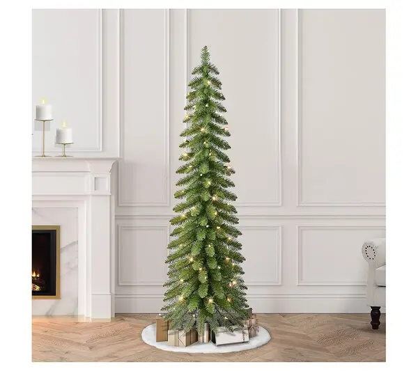 PULEO INTERNATIONAL 5ft Pre-lit Alpine Artificial Tree - One-color
