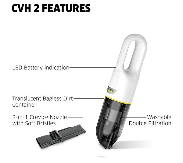 KARCHER Cvh 2 Cordless Handheld Vacuum Cleaner