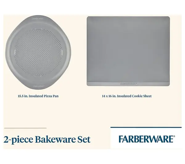 FARBERWARE Golden Bake Nonstick Baking Sheet An D Pizza Crisper