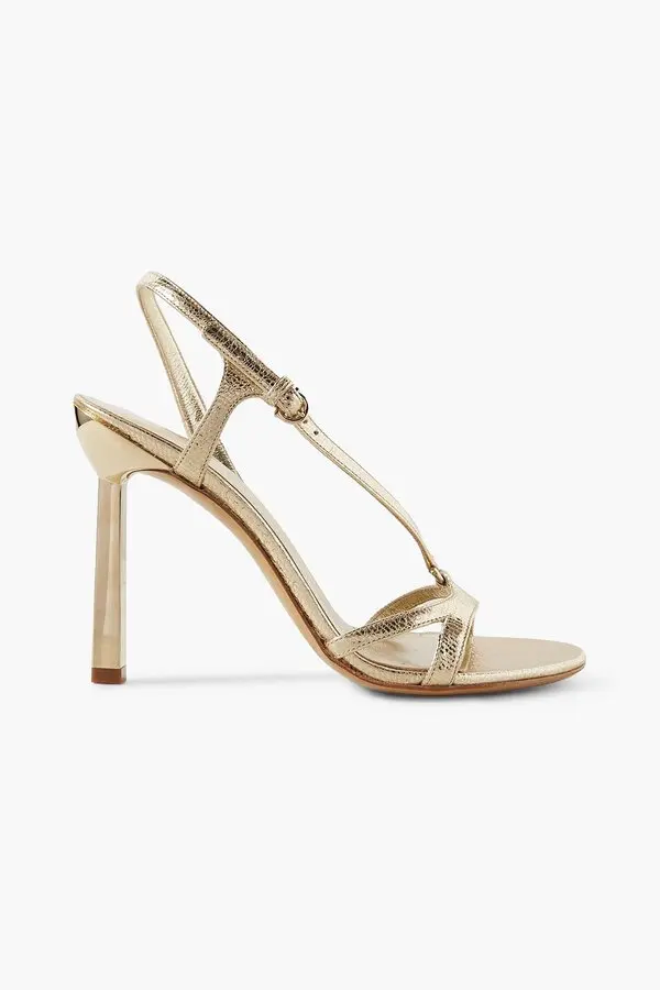 FERRAGAMO Metallic Leather Sandals