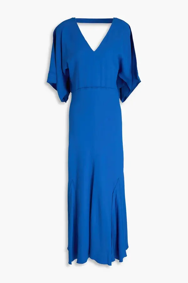 Victoria Beckham Crepe Midi Dress - Cobalt Blue