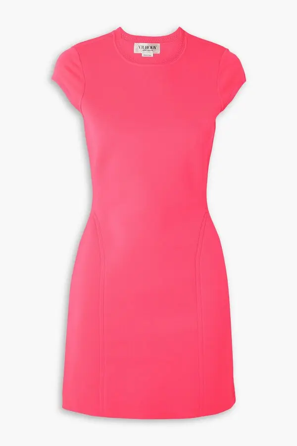 Victoria Beckham Stretch-knit Mini Dress - Bright Pink