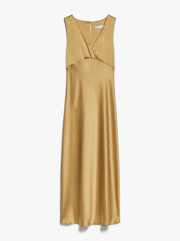 Max Mara Long Satin Dress - Honey | Editorialist