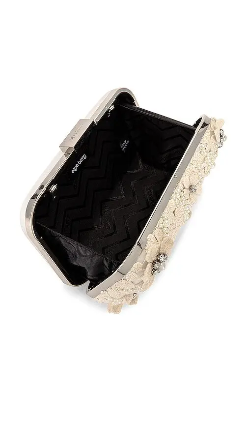 OLGA BERG Embellished Crochet Pod Clutch