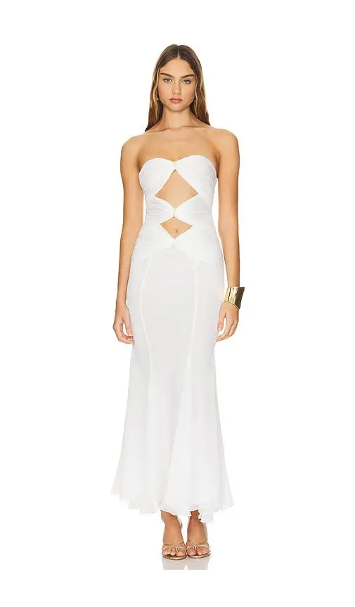 NANA JACQUELINE Cassandra Maxi Dress With Detachable Scarf