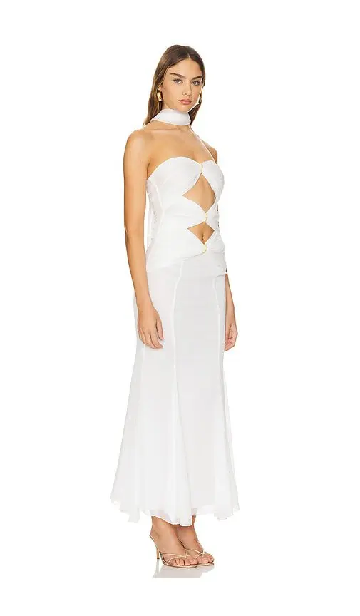 NANA JACQUELINE Cassandra Maxi Dress With Detachable Scarf